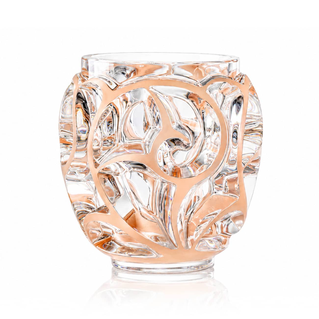 Corail Tourbillons Vase 100 Years Lalique | Vessière Cristaux